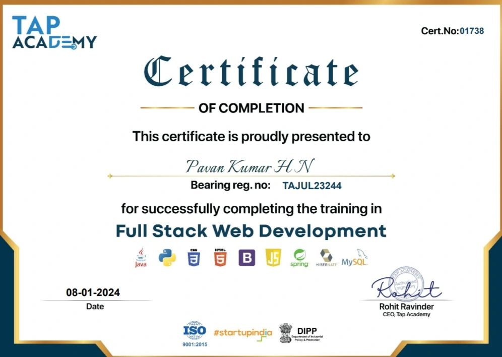 Pavan Kumar on LinkedIn: Hello Connections, I'm glad to say that I have ... Pavan Kumar on LinkedIn: Hello Connections, I'm glad to say that I have ...