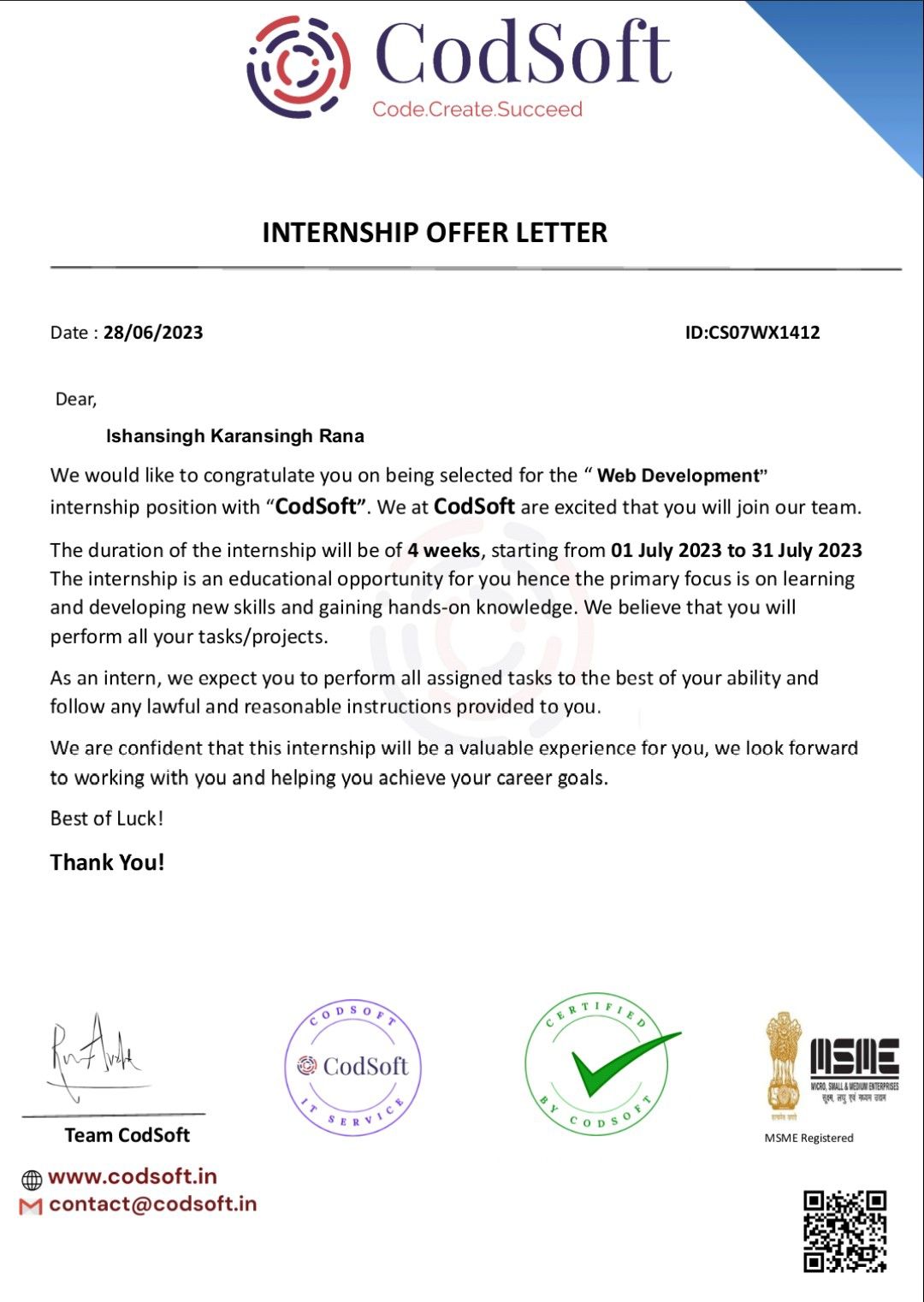 Ishan Rana on LinkedIn: #codsoft Ishan Rana on LinkedIn: #codsoft