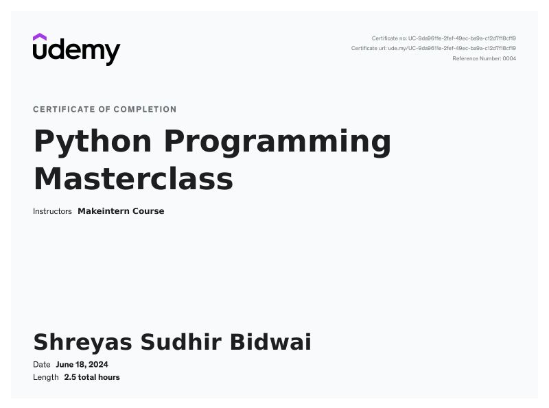 Shreyas Bidwai on LinkedIn: #python #programming #professionaldevelopment Shreyas Bidwai on LinkedIn: #python #programming #professionaldevelopment