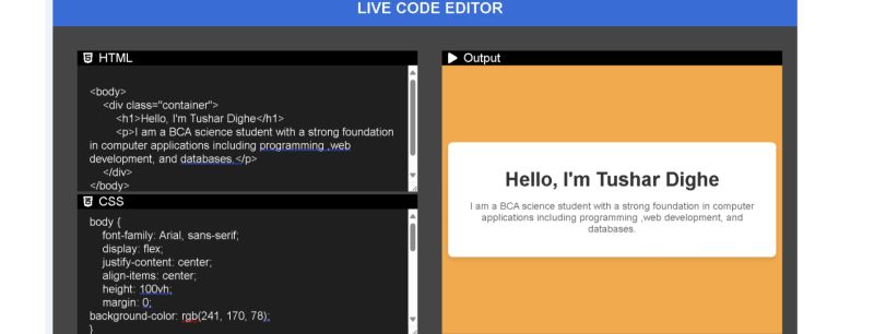 Tushar Dighe on LinkedIn: #learning #coding #webdevelopment #codeeditor ... Tushar Dighe on LinkedIn: #learning #coding #webdevelopment #codeeditor ...