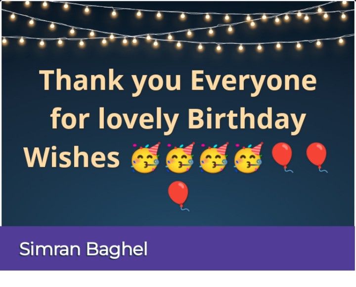 Simran Baghel on LinkedIn: Thank you ๐๐๐๐ Simran Baghel on LinkedIn: Thank you ๐๐๐๐