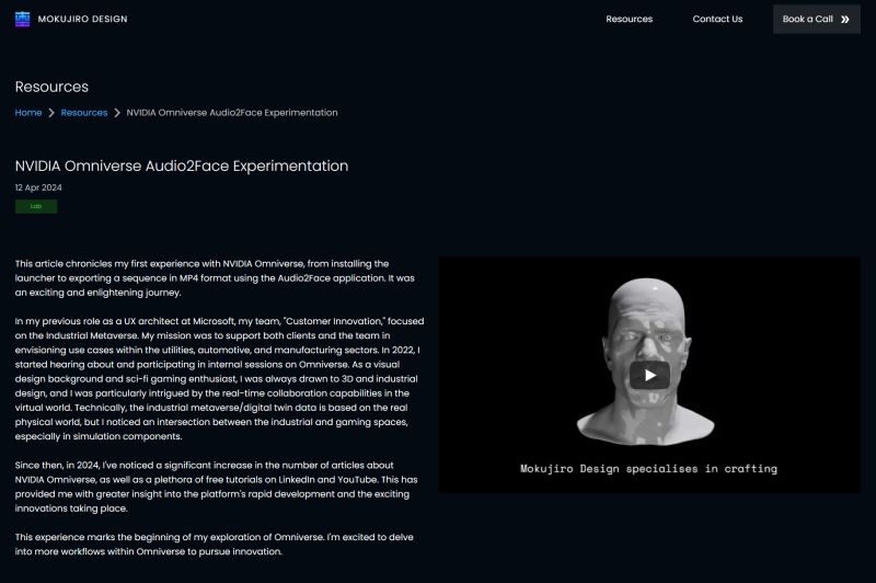 MOKUJIRO DESIGN on LinkedIn: #omniverse #nvidia #audio2face MOKUJIRO DESIGN on LinkedIn: #omniverse #nvidia #audio2face