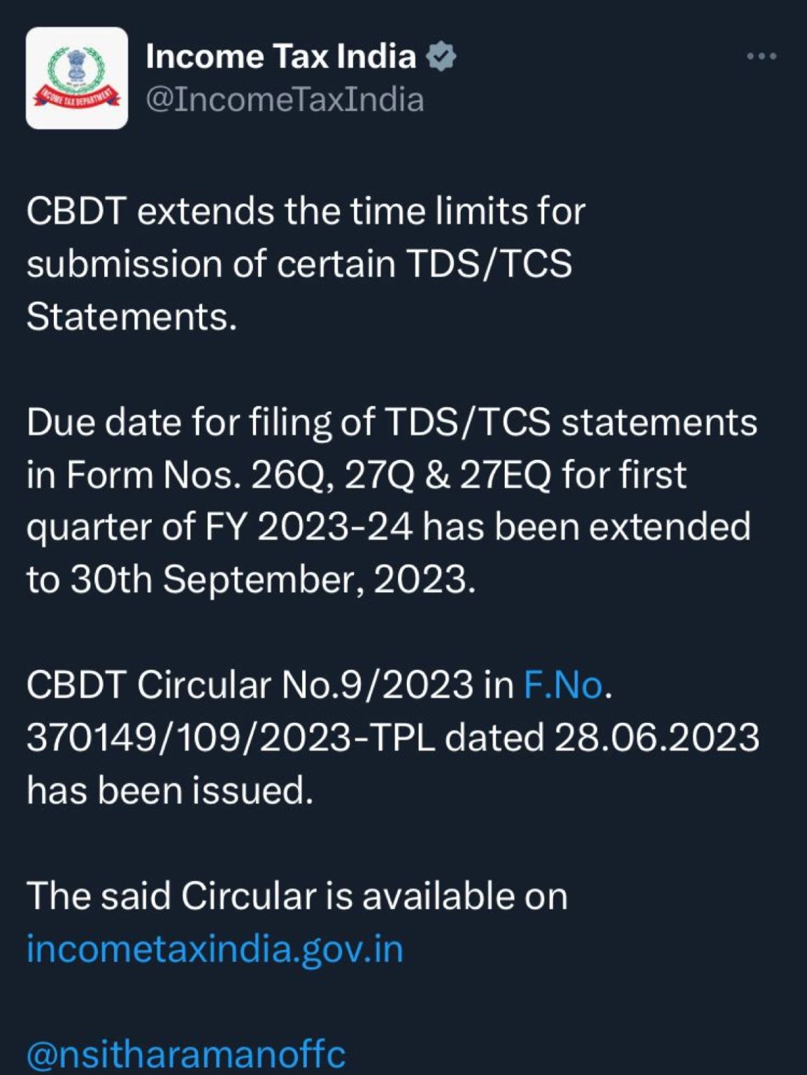 CA Pratham Goel on LinkedIn: CBDT, vide Circular No. 9/2023 dt. Jun 28 ... CA Pratham Goel on LinkedIn: CBDT, vide Circular No. 9/2023 dt. Jun 28 ...