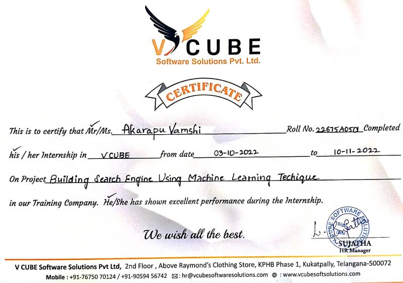 Vamshi Akarapu on LinkedIn: #machinelearning #internshipexperience # ... Vamshi Akarapu on LinkedIn: #machinelearning #internshipexperience # ...