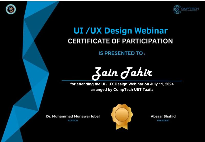 Zain Tahir on LinkedIn: #uiux #design #webinar #comptech #uettaxila # ... Zain Tahir on LinkedIn: #uiux #design #webinar #comptech #uettaxila # ...