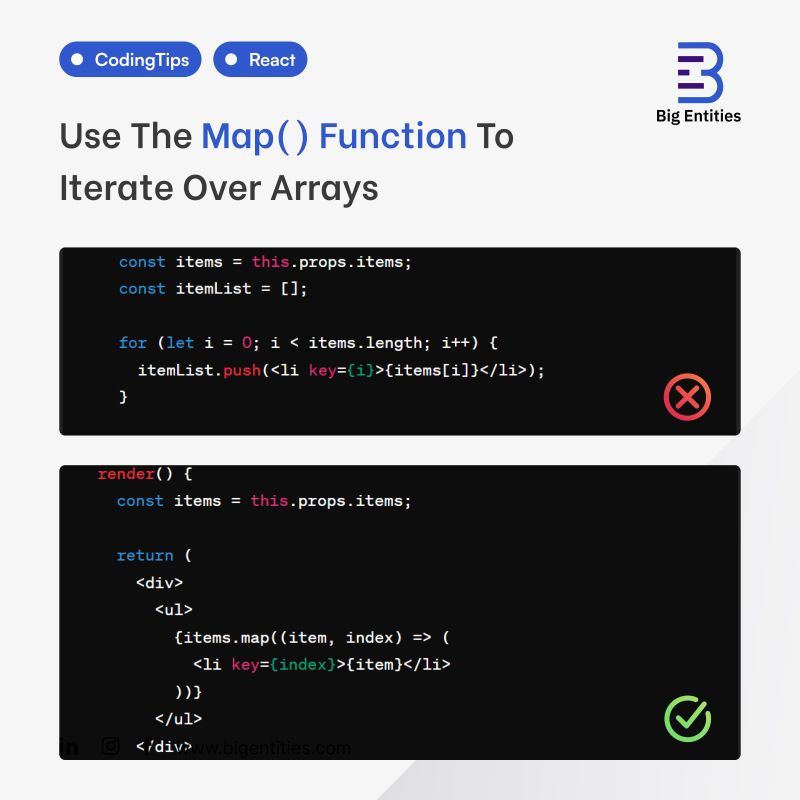 Big Entities on LinkedIn: #bigentities #react #javascript #codingtips # ... Big Entities on LinkedIn: #bigentities #react #javascript #codingtips # ...