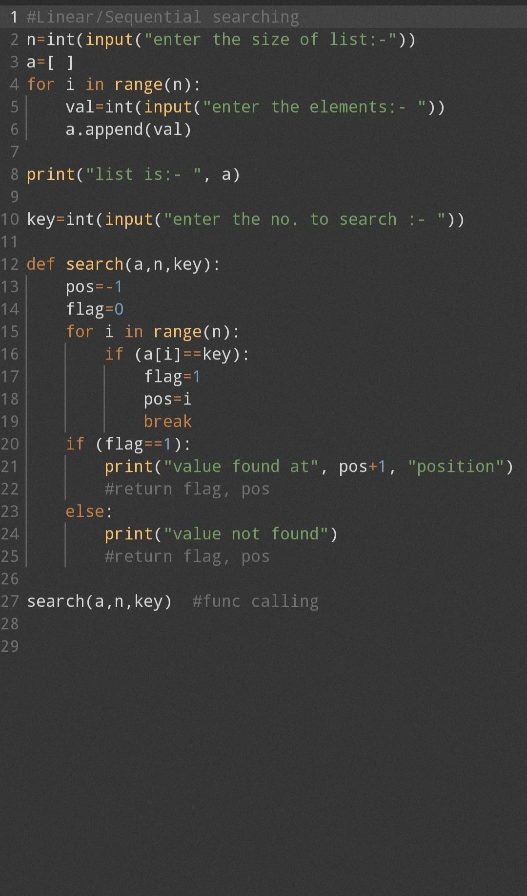 Atulya Parth on LinkedIn: Linear/Sequential searching in python Atulya Parth on LinkedIn: Linear/Sequential searching in python