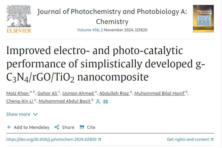 Dr. Muhammad Bilal Hanif on LinkedIn: #journal_of_photochemistry_and ... Dr. Muhammad Bilal Hanif on LinkedIn: #journal_of_photochemistry_and ...