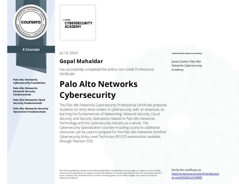 GOPAL MAHALDAR on LinkedIn: #paloaltonetworks #coursera #ceh #comptia # ... GOPAL MAHALDAR on LinkedIn: #paloaltonetworks #coursera #ceh #comptia # ...