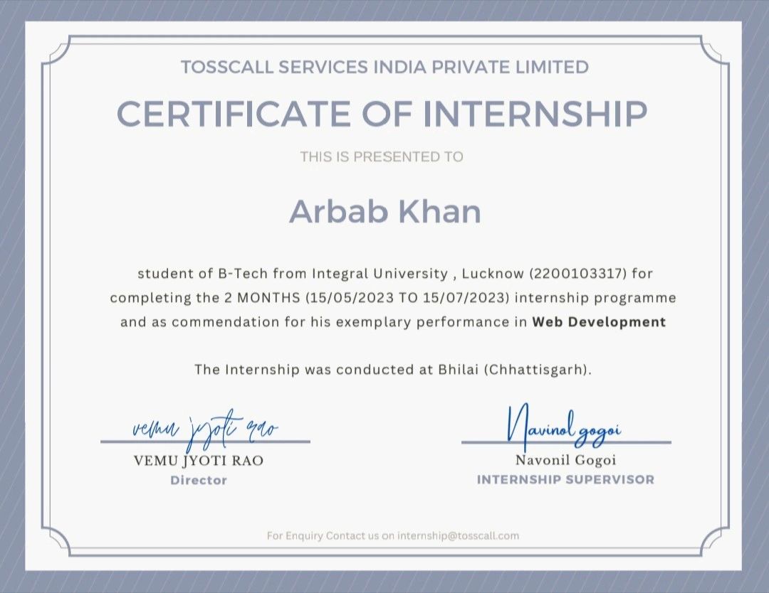 Arbab Khan on LinkedIn: #webdevelopment #internship #techskills # ... Arbab Khan on LinkedIn: #webdevelopment #internship #techskills # ...
