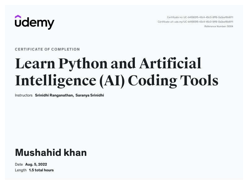 Mushahid Khan on LinkedIn: #python #coding #certification #learning # ... Mushahid Khan on LinkedIn: #python #coding #certification #learning # ...