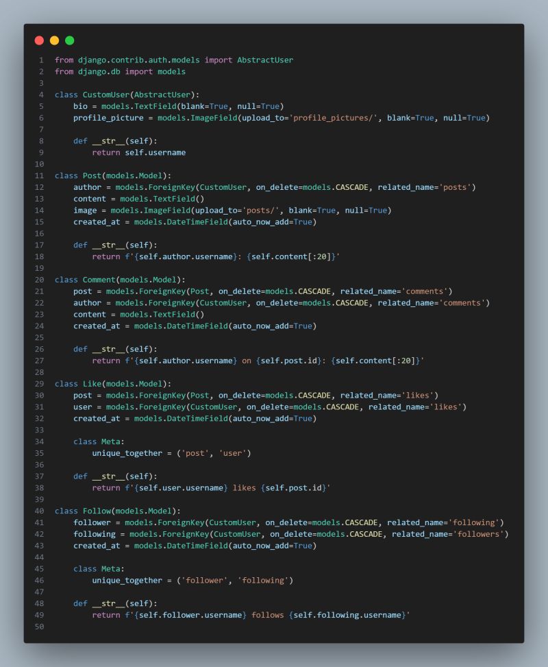 Sanjay Sharma on LinkedIn: Django Model for Social Media Platform. Sanjay Sharma on LinkedIn: Django Model for Social Media Platform.