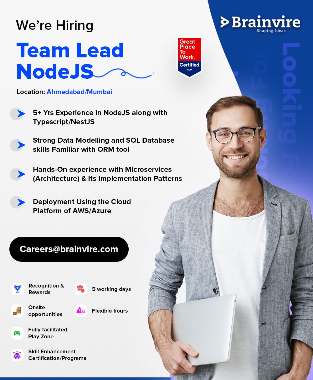 Nishit Upadhyay on LinkedIn: #hiring #nodejs #nestjs #teamlead # ... Nishit Upadhyay on LinkedIn: #hiring #nodejs #nestjs #teamlead # ...