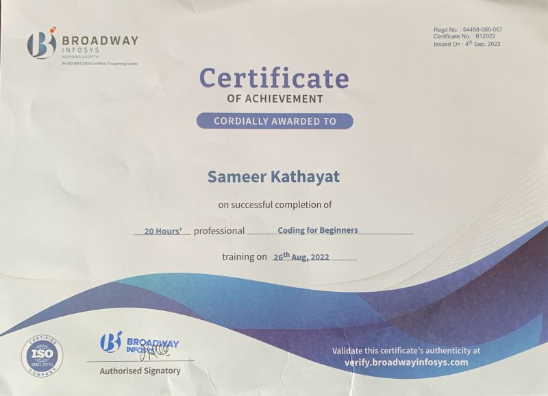 Sameer singh Kathayat on LinkedIn: #certificateofachievement # ... Sameer singh Kathayat on LinkedIn: #certificateofachievement # ...