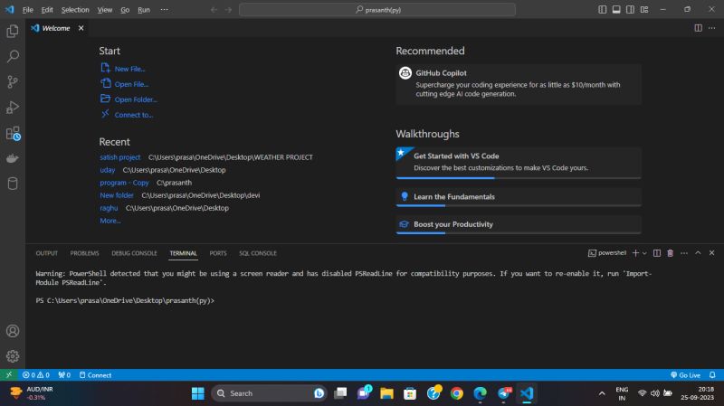 Prasanth kumar Vanapalli on LinkedIn: Task 1 Install Vs code and Python ... Prasanth kumar Vanapalli on LinkedIn: Task 1 Install Vs code and Python ...
