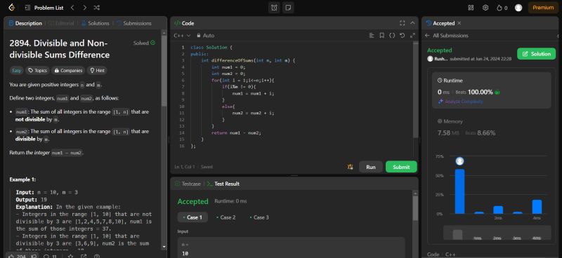 Rushabh Wagh on LinkedIn: Day 28 Solved Problem Divisible and Non ... Rushabh Wagh on LinkedIn: Day 28 Solved Problem Divisible and Non ...