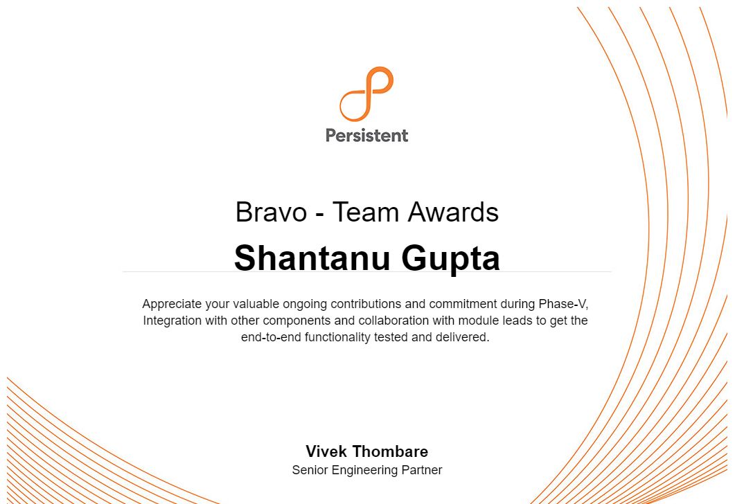 Shantanu Gupta on LinkedIn: #bravo #grateful #recognition # ... Shantanu Gupta on LinkedIn: #bravo #grateful #recognition # ...