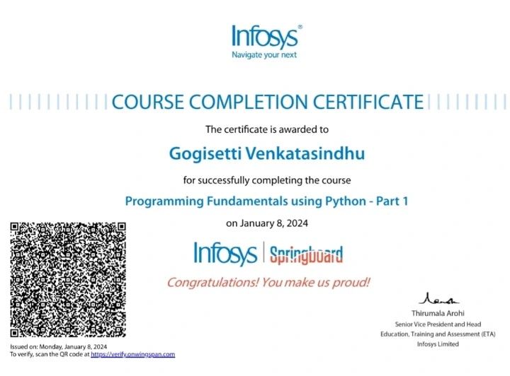 Gogisetti Sindhu on LinkedIn: Programming Fundamentals Using Python-Part1 Gogisetti Sindhu on LinkedIn: Programming Fundamentals Using Python-Part1