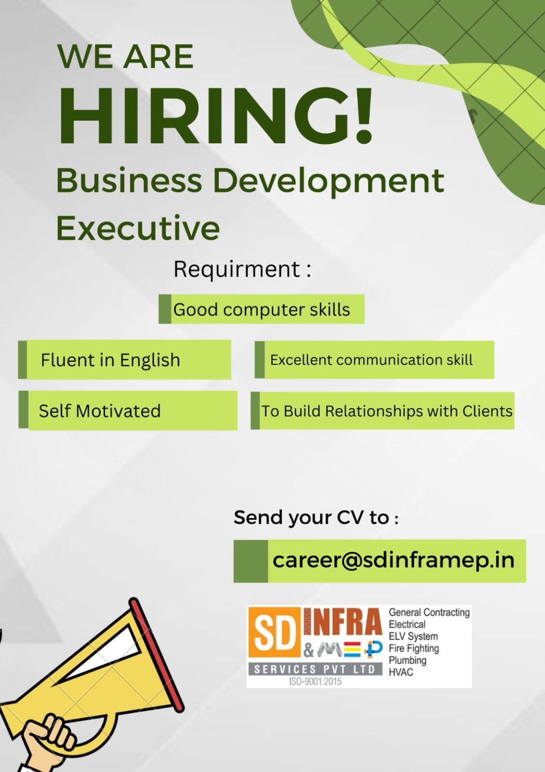 SD Infra & MEP Services Pvt. Ltd. posted on LinkedIn SD Infra & MEP Services Pvt. Ltd. posted on LinkedIn