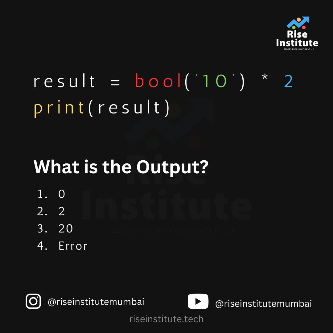 Rise Institute Mumbai on LinkedIn: #python #pythonprogramming # ... Rise Institute Mumbai on LinkedIn: #python #pythonprogramming # ...