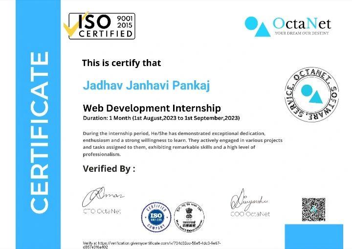 Janhavi Jadhav on LinkedIn: #webdevelopment #internship #html #css # ... Janhavi Jadhav on LinkedIn: #webdevelopment #internship #html #css # ...