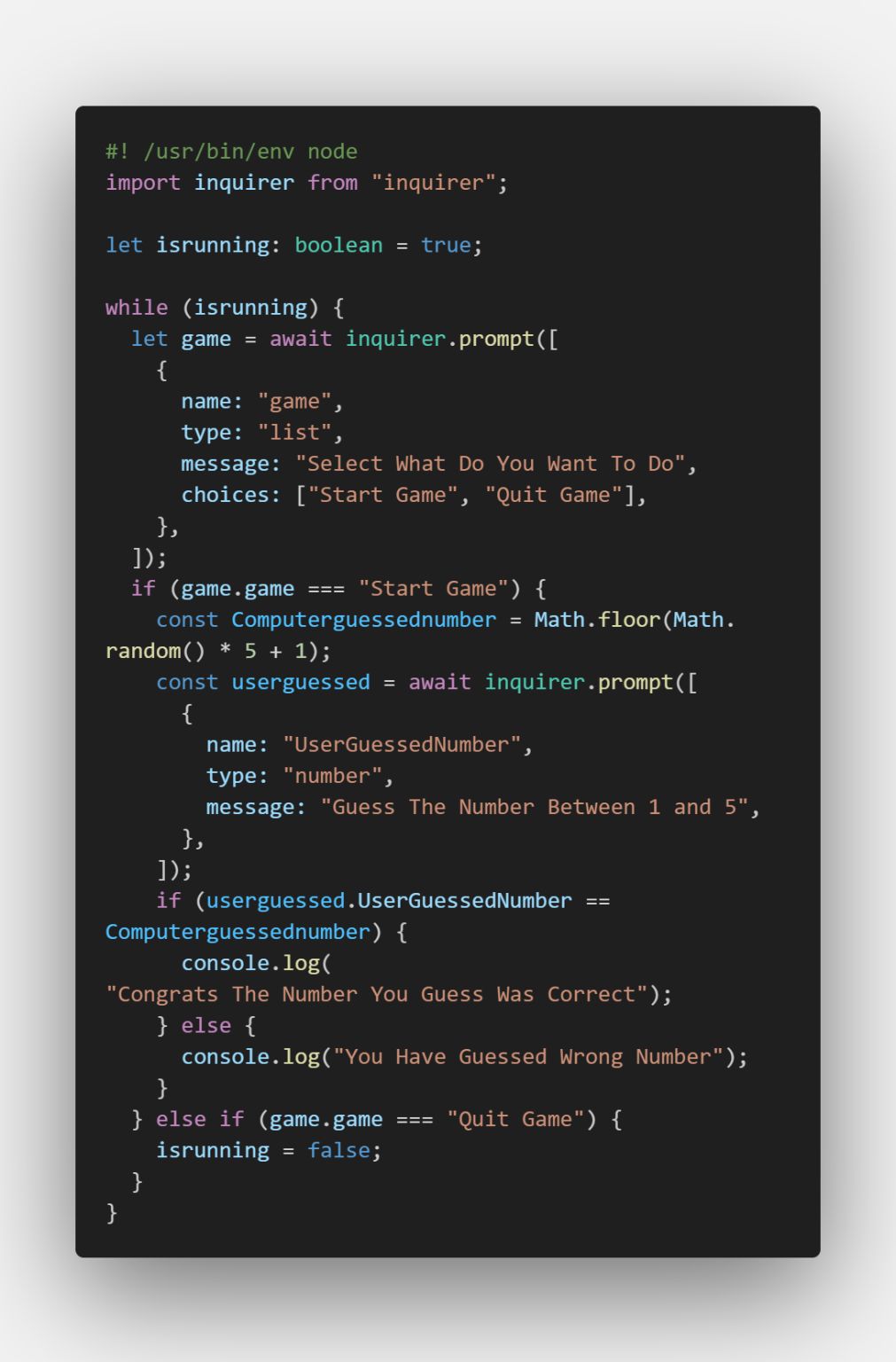 Completed number guessing game with typescript and node.js | Rehann ... Completed number guessing game with typescript and node.js | Rehann ...