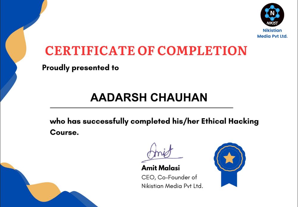 Aadarsh Chauhan on LinkedIn: #ethicalhacking #cybersecurity Aadarsh Chauhan on LinkedIn: #ethicalhacking #cybersecurity