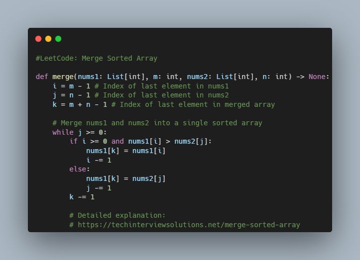 Tech Interview Solutions on LinkedIn: You are given two integer arrays ... Tech Interview Solutions on LinkedIn: You are given two integer arrays ...