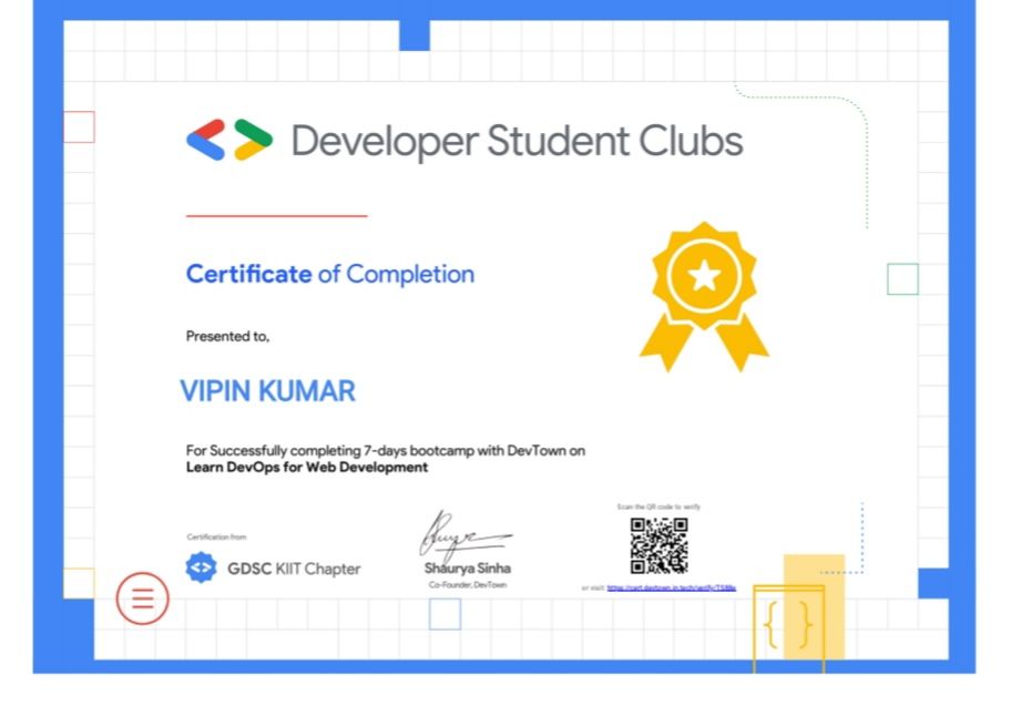 Vipin Kumar on LinkedIn: #bootcamp #devtown #bootcamp #devops # ... Vipin Kumar on LinkedIn: #bootcamp #devtown #bootcamp #devops # ...
