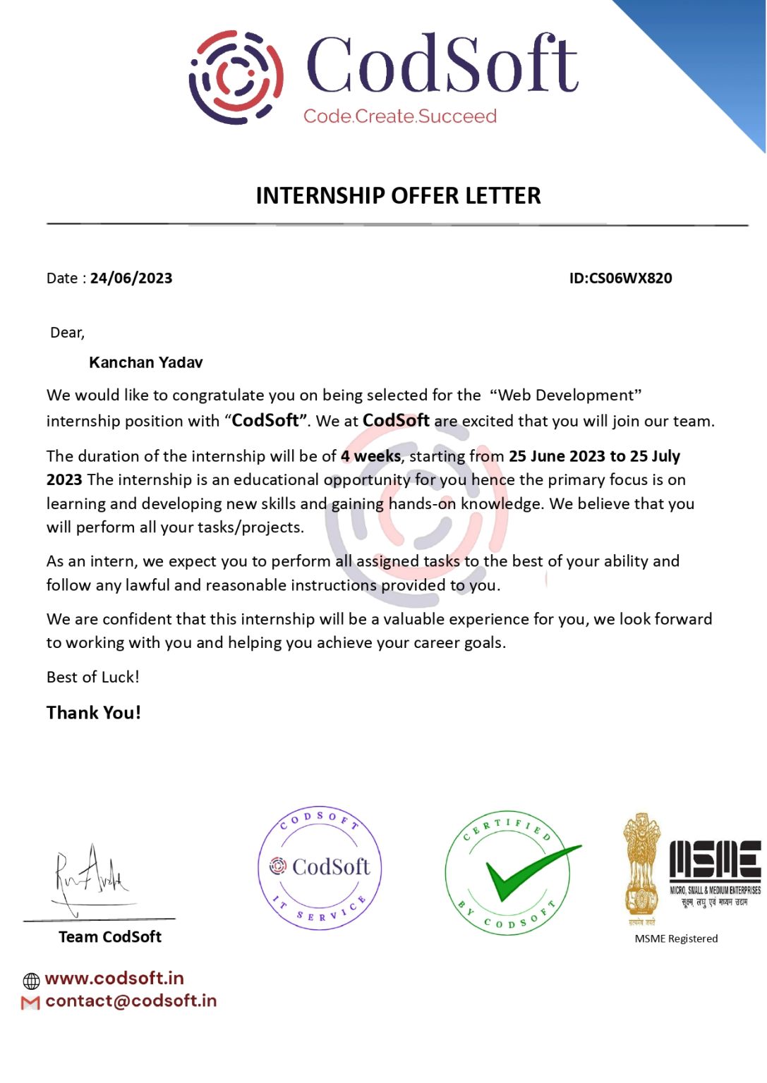 Kanchan Yadav on LinkedIn: #codsoft #codsoft #codsoft #intern Kanchan Yadav on LinkedIn: #codsoft #codsoft #codsoft #intern