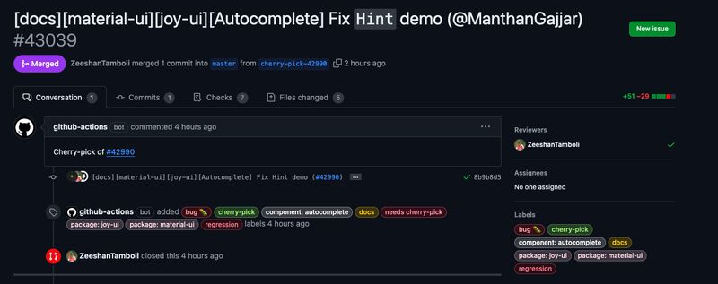 Manthan Gajjar on LinkedIn: #opensource #mui #firstcontribution # ... Manthan Gajjar on LinkedIn: #opensource #mui #firstcontribution # ...