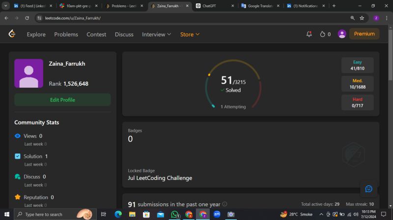 Zaina Farrukh on LinkedIn: #leetcode #algorithm #problemsolving # ... Zaina Farrukh on LinkedIn: #leetcode #algorithm #problemsolving # ...