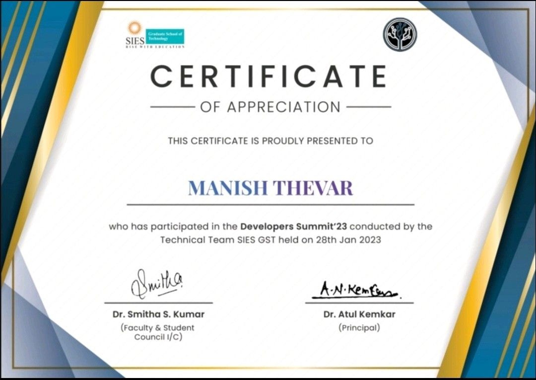 Manish Thevar on LinkedIn: Hello connections, I'm delighted to share ... Manish Thevar on LinkedIn: Hello connections, I'm delighted to share ...