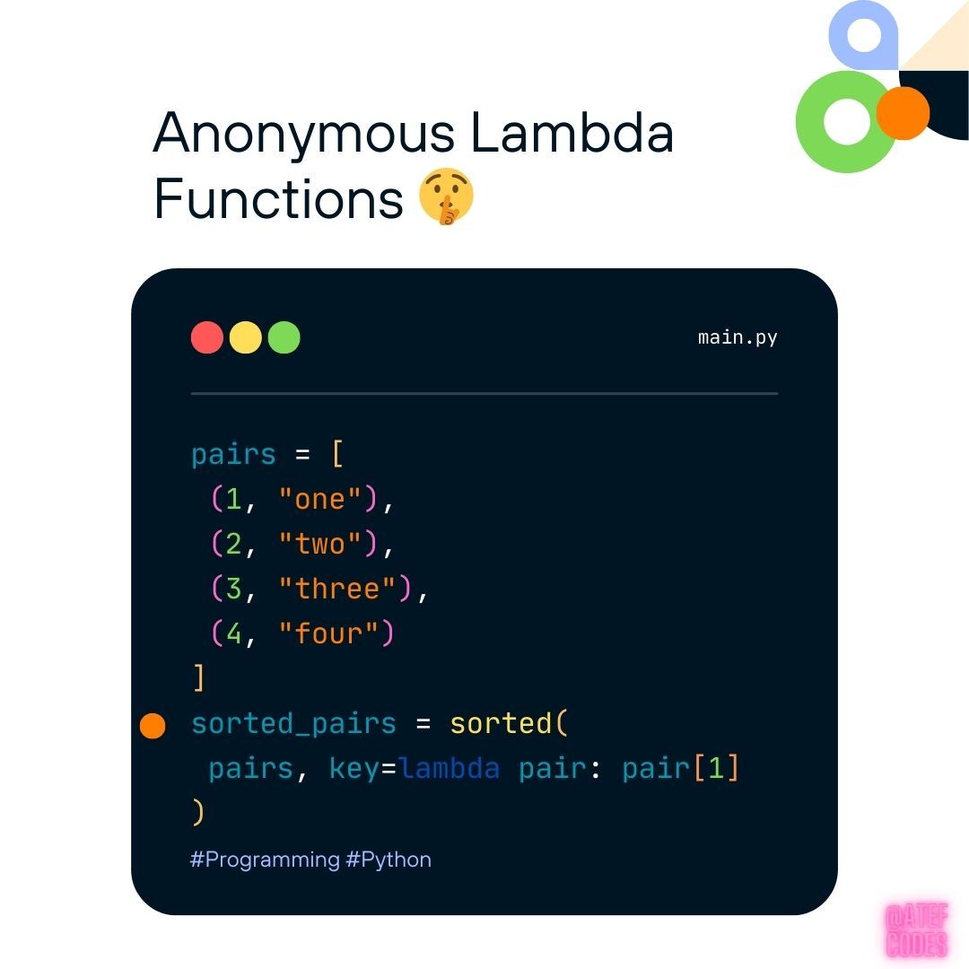 Atef Moazzen on LinkedIn: Lambda functions in Python are a compact way ... Atef Moazzen on LinkedIn: Lambda functions in Python are a compact way ...