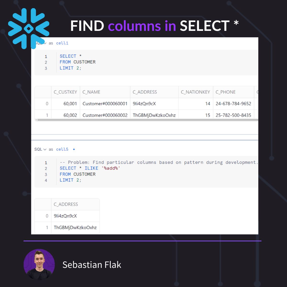 Sebastian Flak on LinkedIn: #snowflake #dataengineering #sql Sebastian Flak on LinkedIn: #snowflake #dataengineering #sql