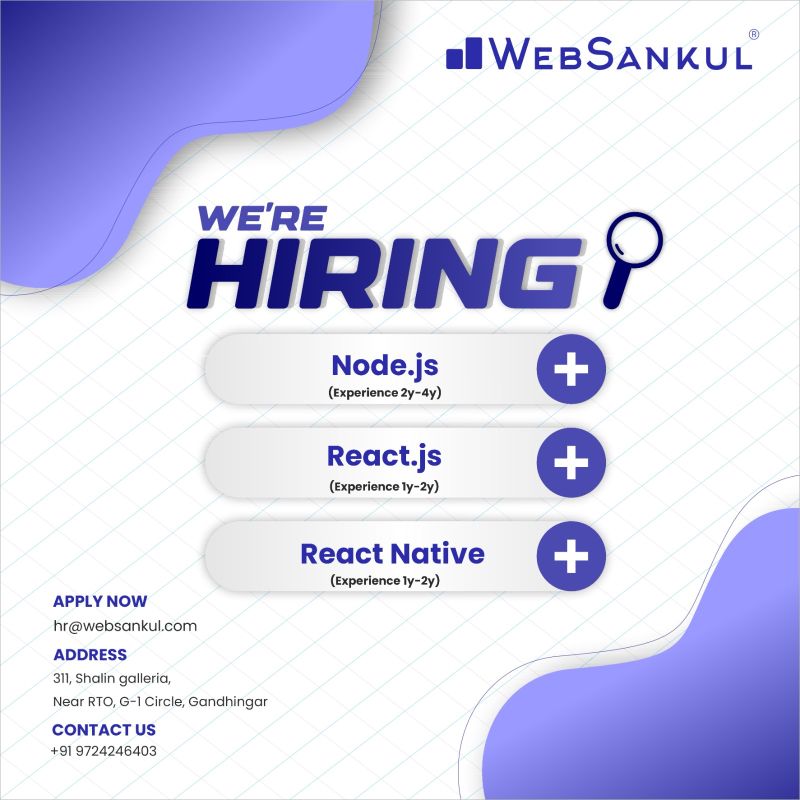 WebSankul®️ Official on LinkedIn: #hiring #nodejs #nodejsdeveloper # ... WebSankul®️ Official on LinkedIn: #hiring #nodejs #nodejsdeveloper # ...