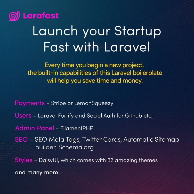 Manikandan Kumar on LinkedIn: #laravel #larafast #laravelphp Manikandan Kumar on LinkedIn: #laravel #larafast #laravelphp