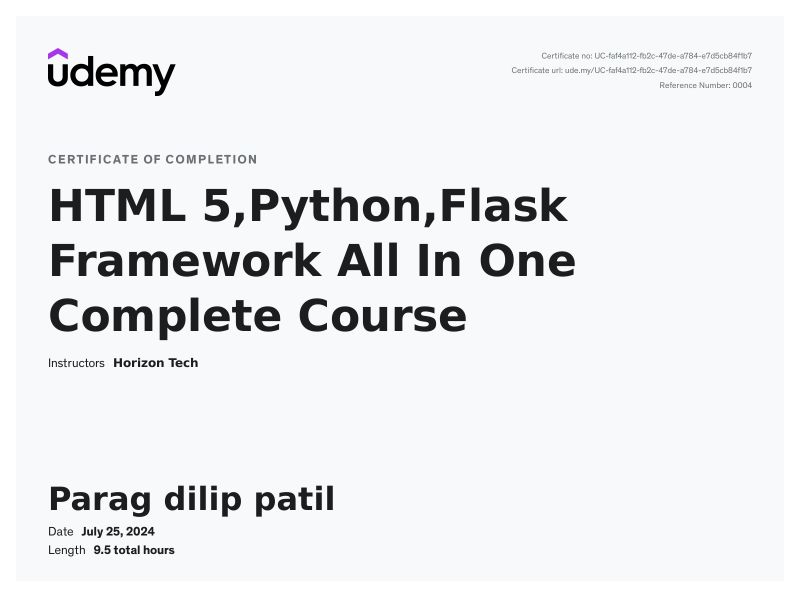 Parag Patil on LinkedIn: #html #python #flask #webdevelopment Parag Patil on LinkedIn: #html #python #flask #webdevelopment