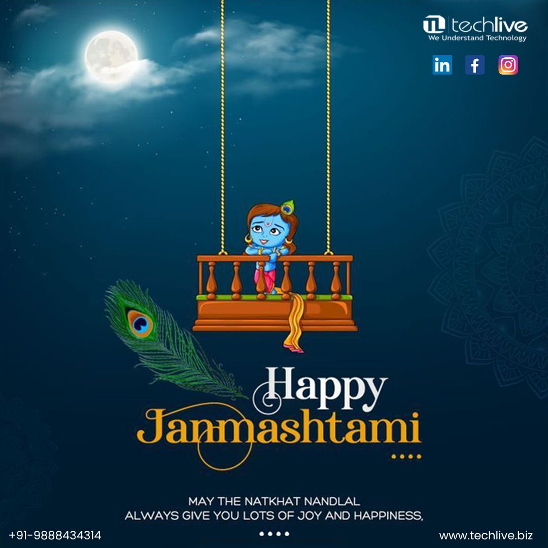 TECHLIVE SOLUTIONS on LinkedIn: #happyjanmashtami #festivewishes # ... TECHLIVE SOLUTIONS on LinkedIn: #happyjanmashtami #festivewishes # ...