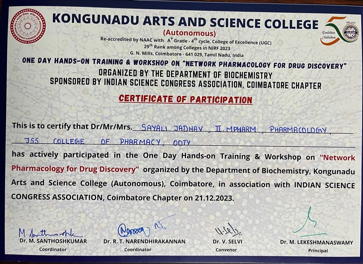 Ms.Sayali Jadhav on LinkedIn: #networkpharmacology #drugdiscovery # ... Ms.Sayali Jadhav on LinkedIn: #networkpharmacology #drugdiscovery # ...
