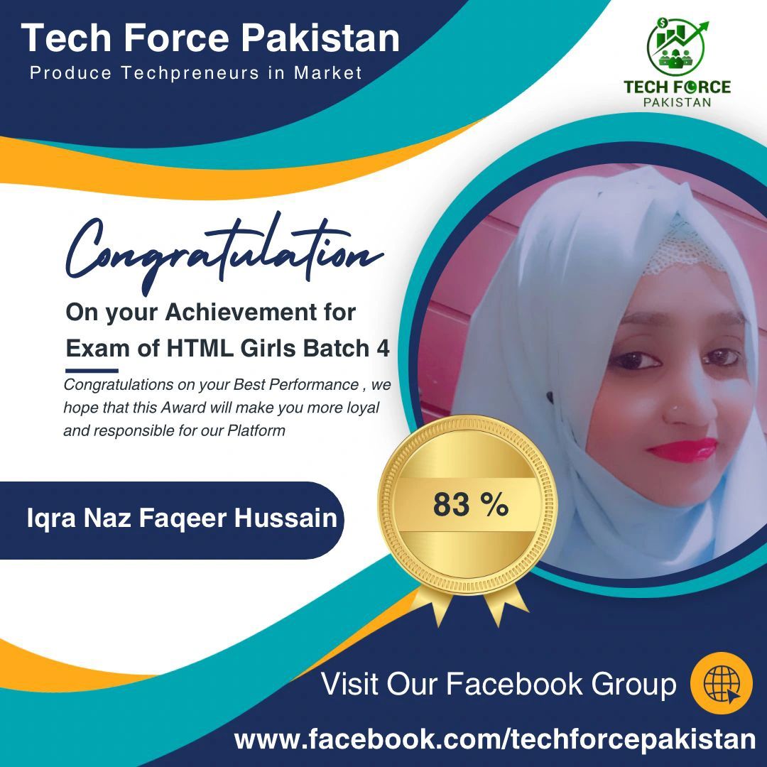 Iqra Naz on LinkedIn: #html #webdevelopment #successstory #girlzbatch4 Iqra Naz on LinkedIn: #html #webdevelopment #successstory #girlzbatch4