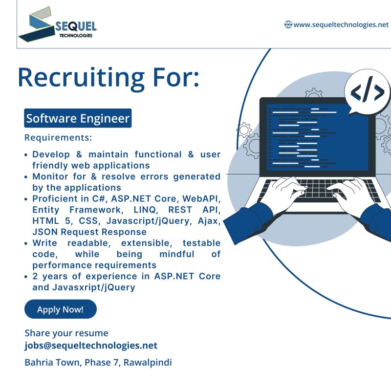 Sequel Technologies on LinkedIn: #hiringnow #hiringurgently #dotnetjobs ... Sequel Technologies on LinkedIn: #hiringnow #hiringurgently #dotnetjobs ...