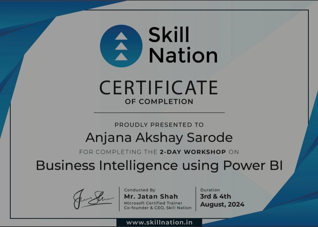 Anjana Sarode on LinkedIn: I am thrilled to share that I have ... Anjana Sarode on LinkedIn: I am thrilled to share that I have ...