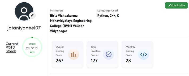 Neel Jotaniya on LinkedIn: #connections #gfg #leetcode #codechef # ... Neel Jotaniya on LinkedIn: #connections #gfg #leetcode #codechef # ...