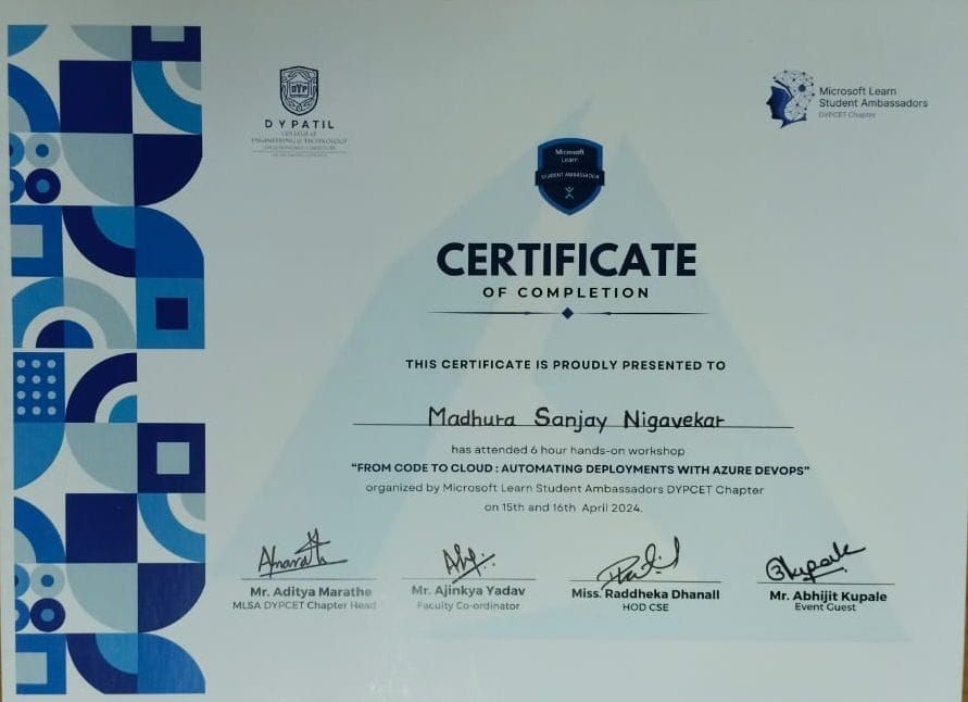 Madhura Nigavekar on LinkedIn: #azure #cloud #devops #learning Madhura Nigavekar on LinkedIn: #azure #cloud #devops #learning