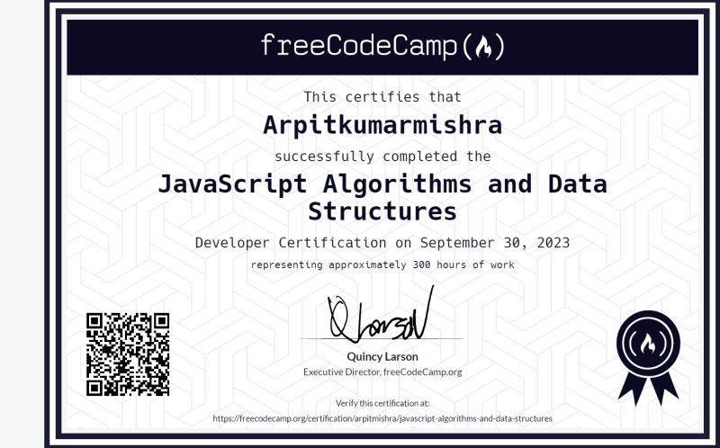 ARPITKUMAR MISHRA on LinkedIn: #javascript #datastructures #algorithms ... ARPITKUMAR MISHRA on LinkedIn: #javascript #datastructures #algorithms ...