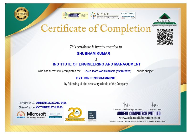 Shubham Kumar on LinkedIn: #python #workshop #programming #learning # ... Shubham Kumar on LinkedIn: #python #workshop #programming #learning # ...
