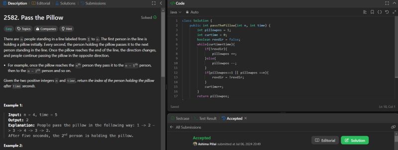 Ashima Pillai on LinkedIn: #day12 #leetcode #problemsolving #codingjourney Ashima Pillai on LinkedIn: #day12 #leetcode #problemsolving #codingjourney