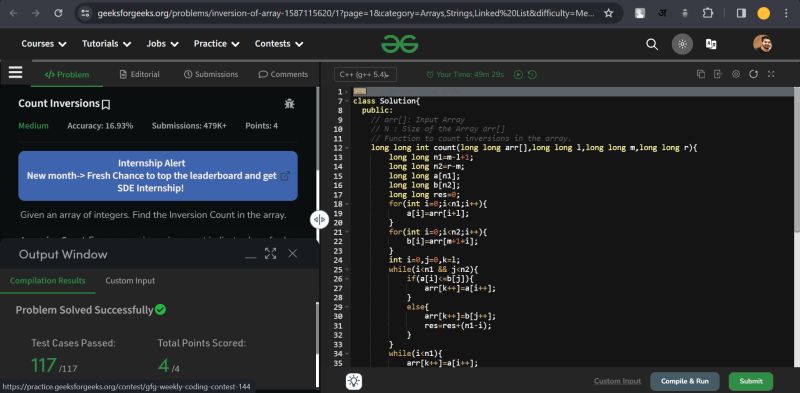 Srinath Kumar on LinkedIn: #100daysofcode #geekforgeeks #problemsolving ... Srinath Kumar on LinkedIn: #100daysofcode #geekforgeeks #problemsolving ...