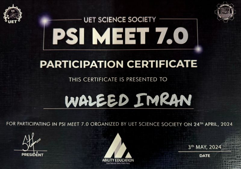 Waleed Imran Butt on LinkedIn: Thrilled to share that I recently ... Waleed Imran Butt on LinkedIn: Thrilled to share that I recently ...